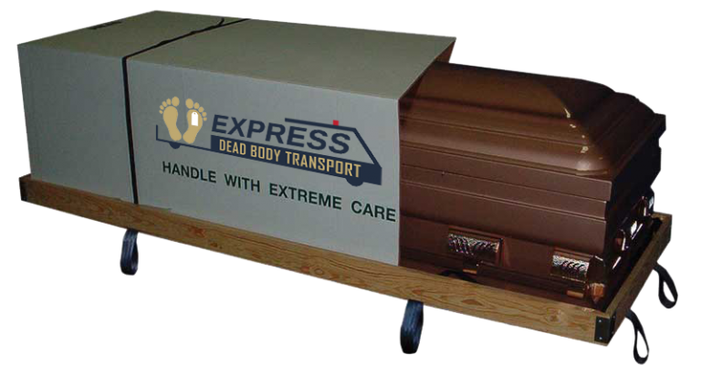 Coffin Box for Corpse Disposal - Express Dead Body Transport Services